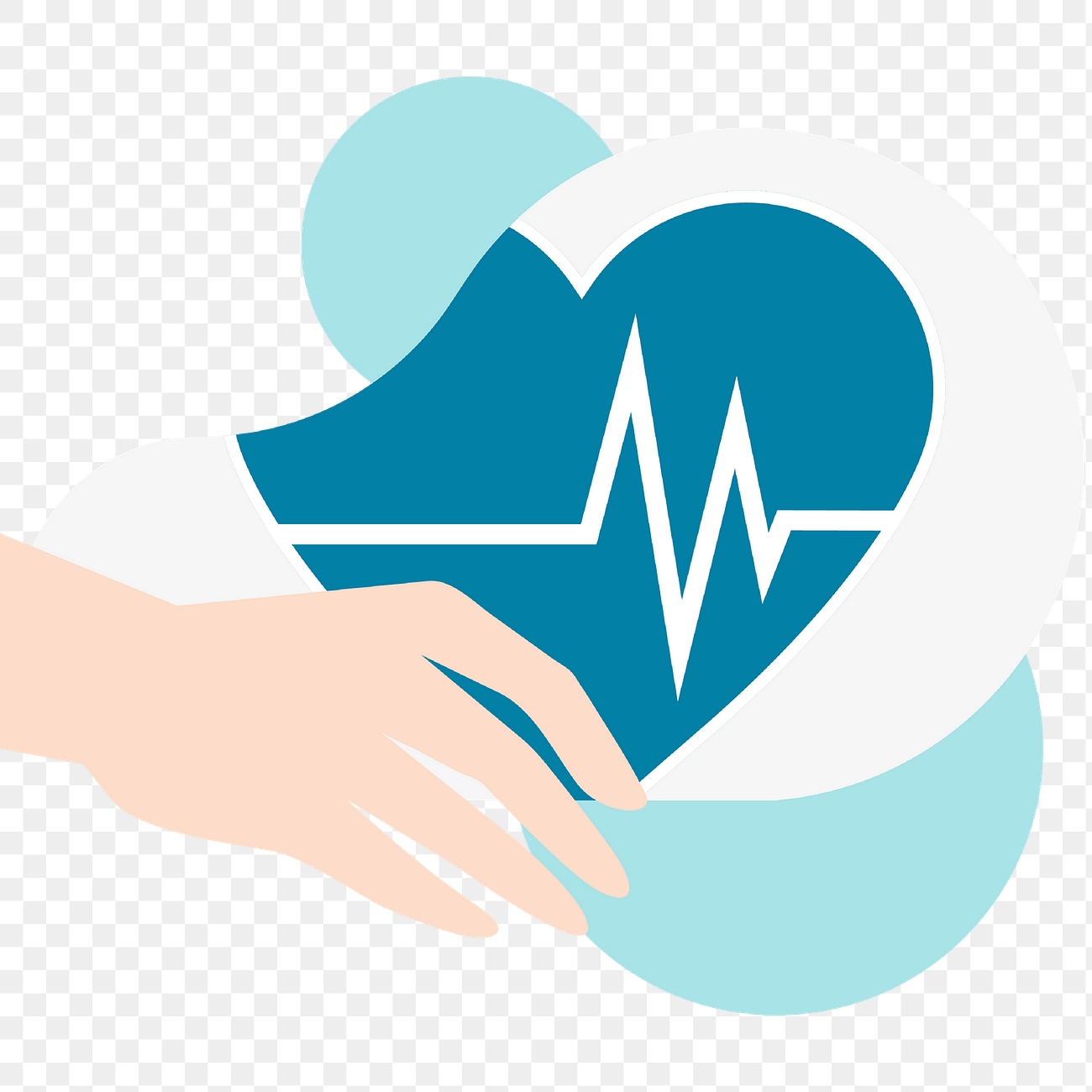 Hand supporting heart problem disease | Free PNG Sticker - rawpixel