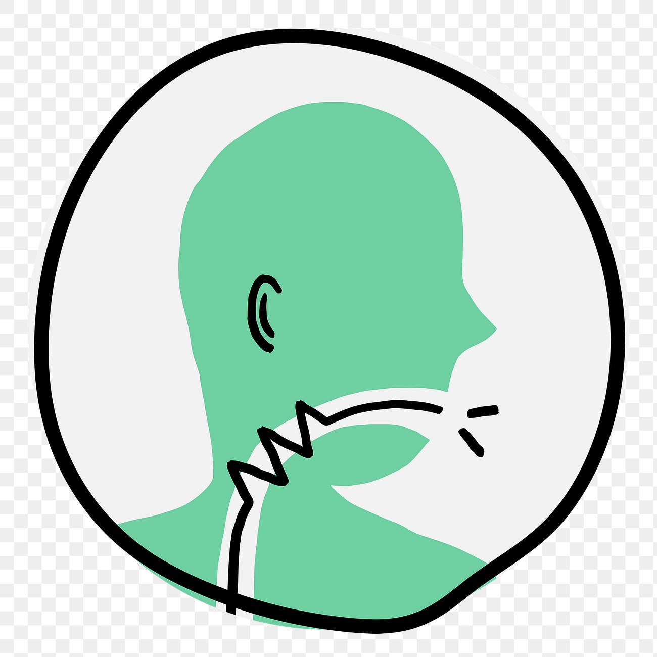 Sore throat coronavirus symptom icon | Free PNG Sticker - rawpixel