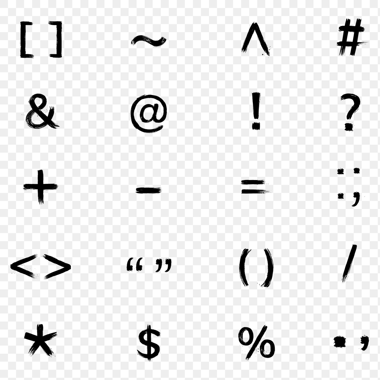 Symbols png brush stroke hand | Premium PNG - rawpixel