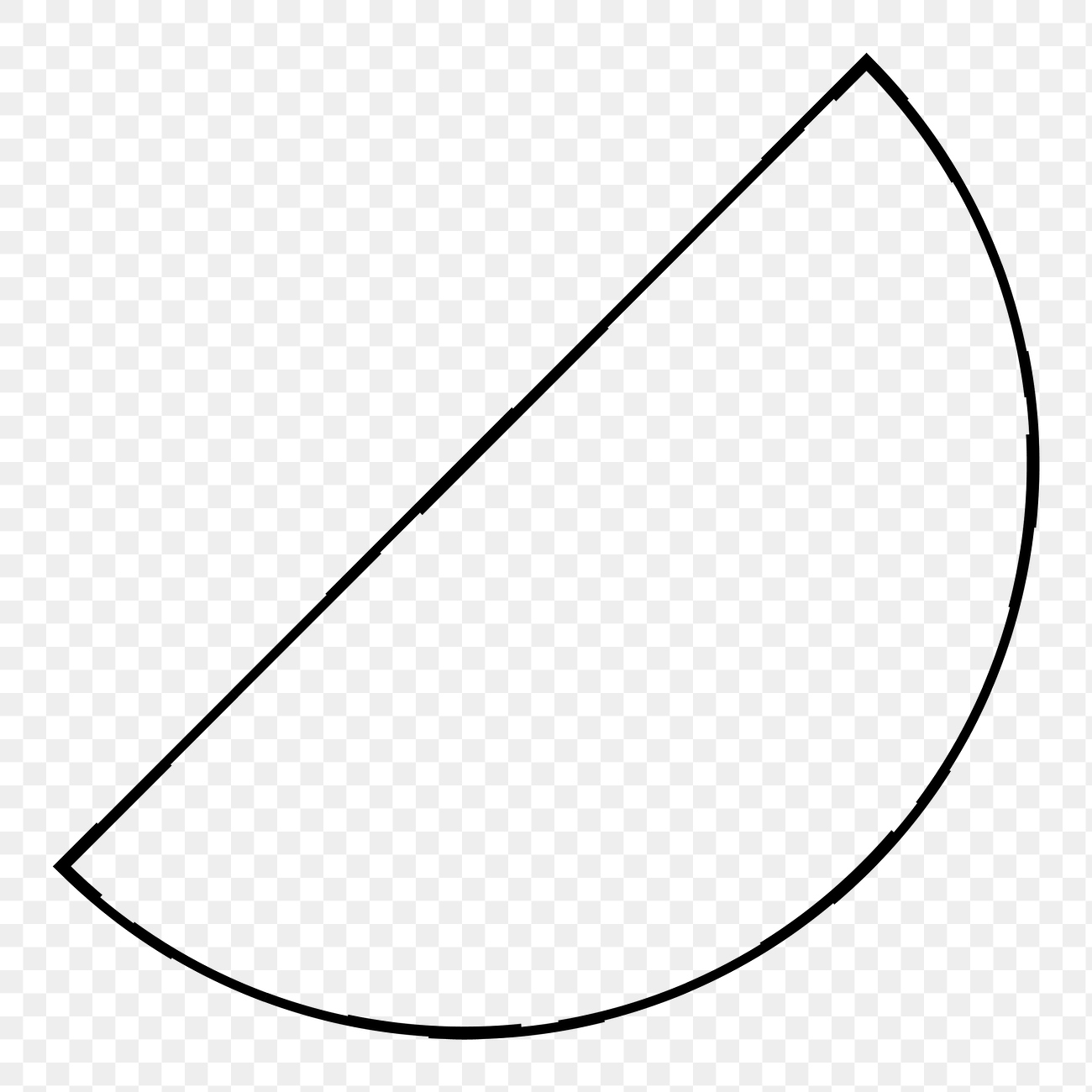 Distorted black semi circle design | Premium PNG Sticker - rawpixel