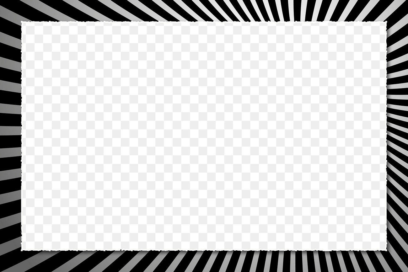 Black and white striped frame | Free PNG - rawpixel
