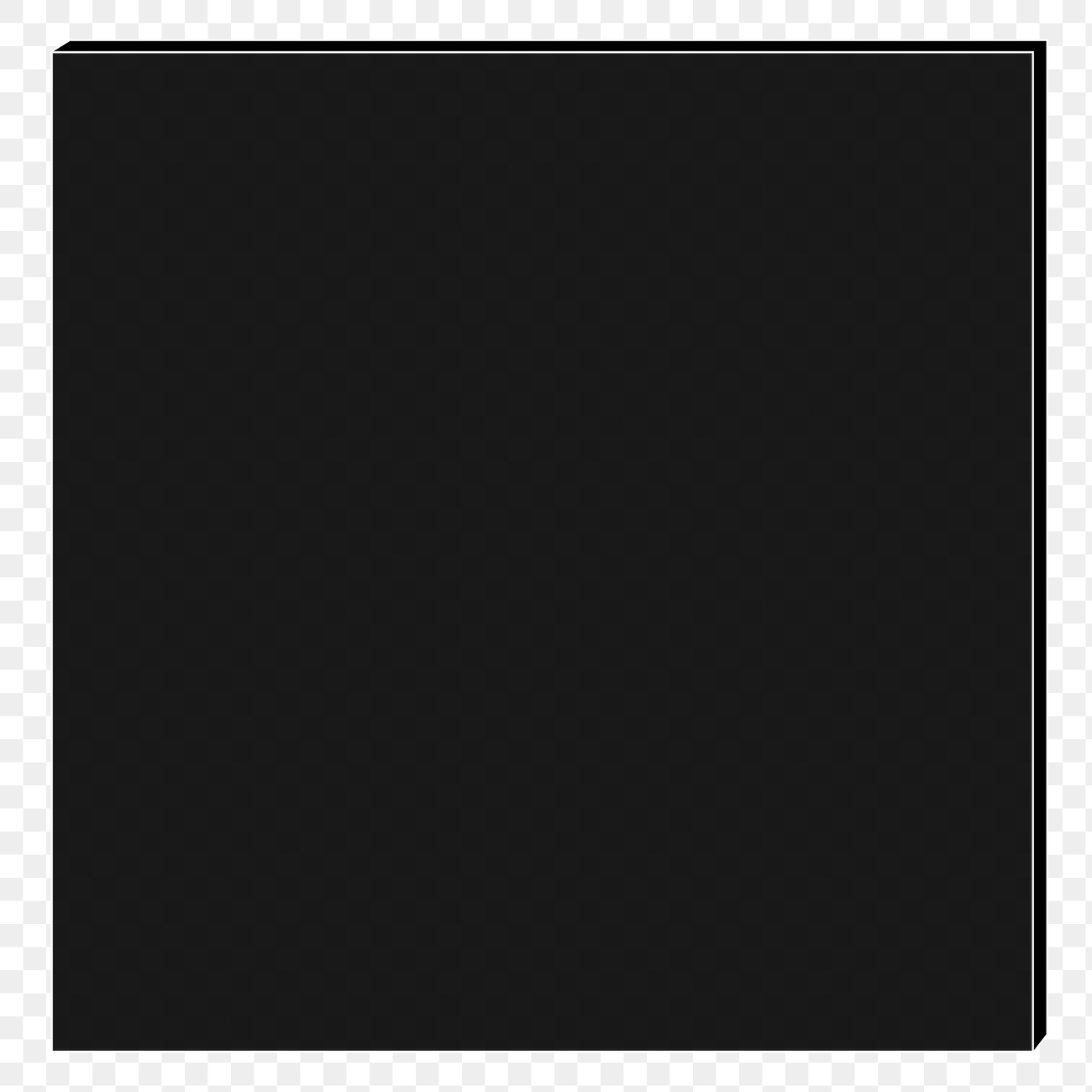 Blank black square prism design | Premium PNG - rawpixel