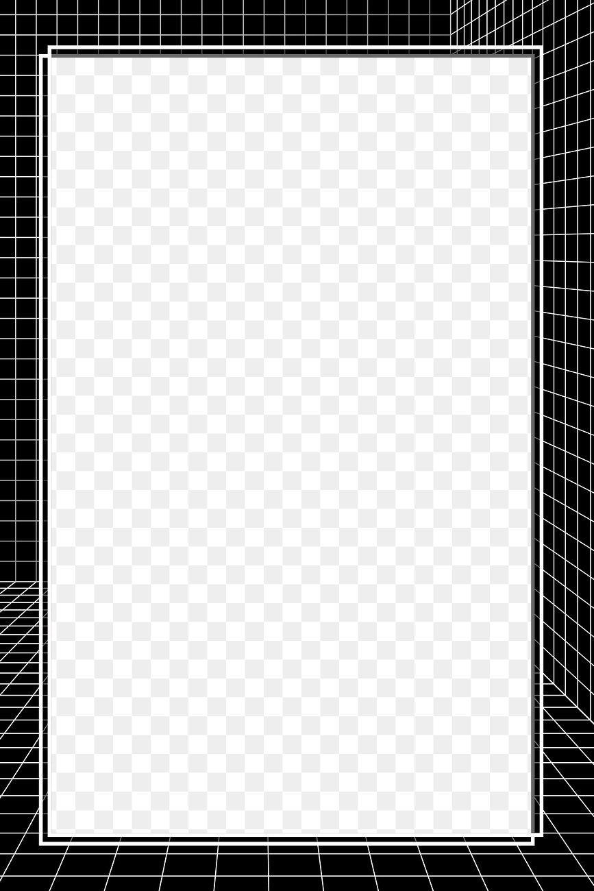 3D grid patterned frame design | Premium PNG - rawpixel
