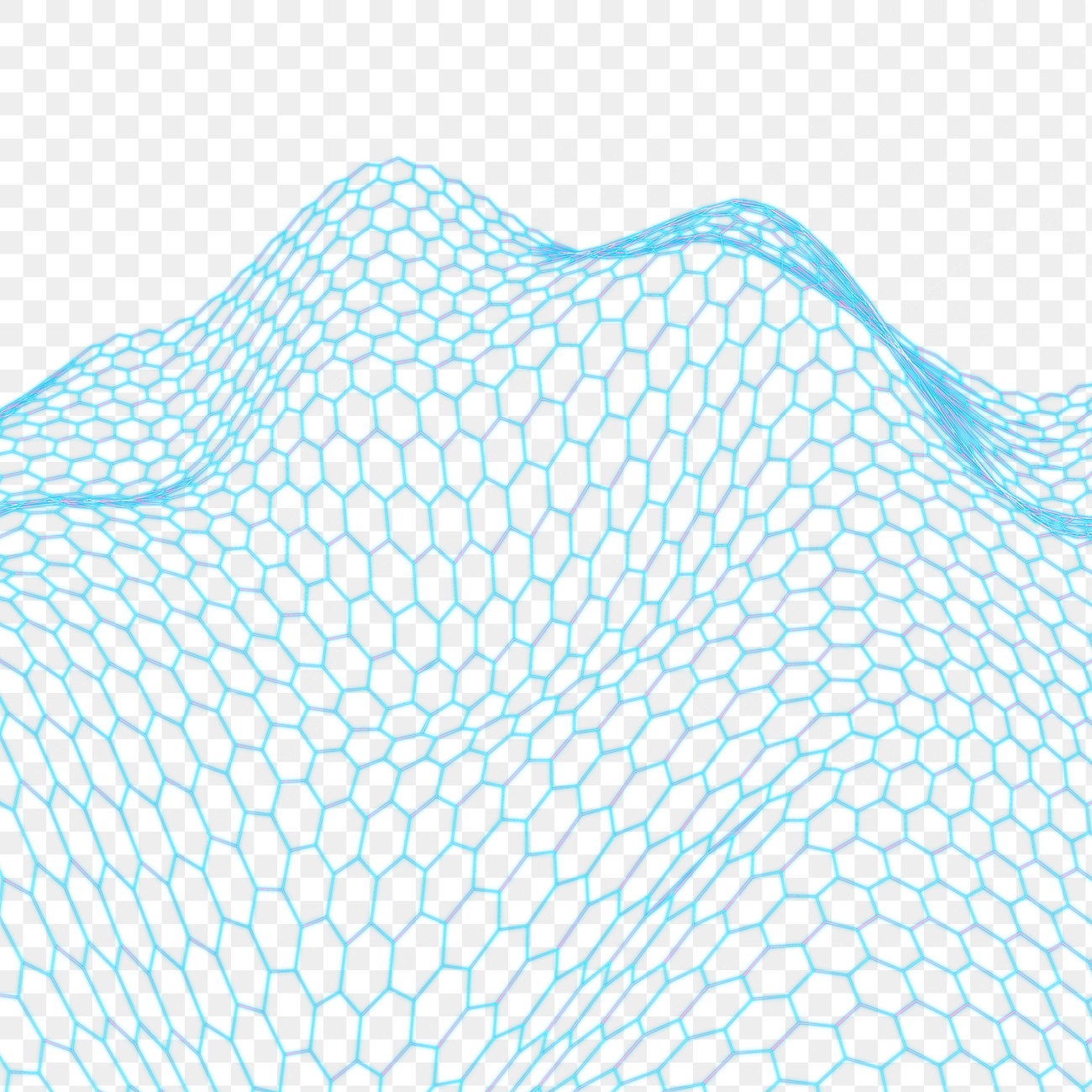 Blue 3D wave pattern design | Free PNG - rawpixel