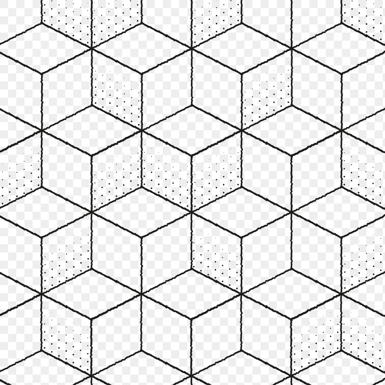 Seamless 3D geometric cubic pattern | Premium PNG - rawpixel