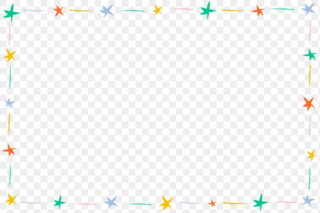 Cute colorful illustrated star frame | Premium PNG - rawpixel