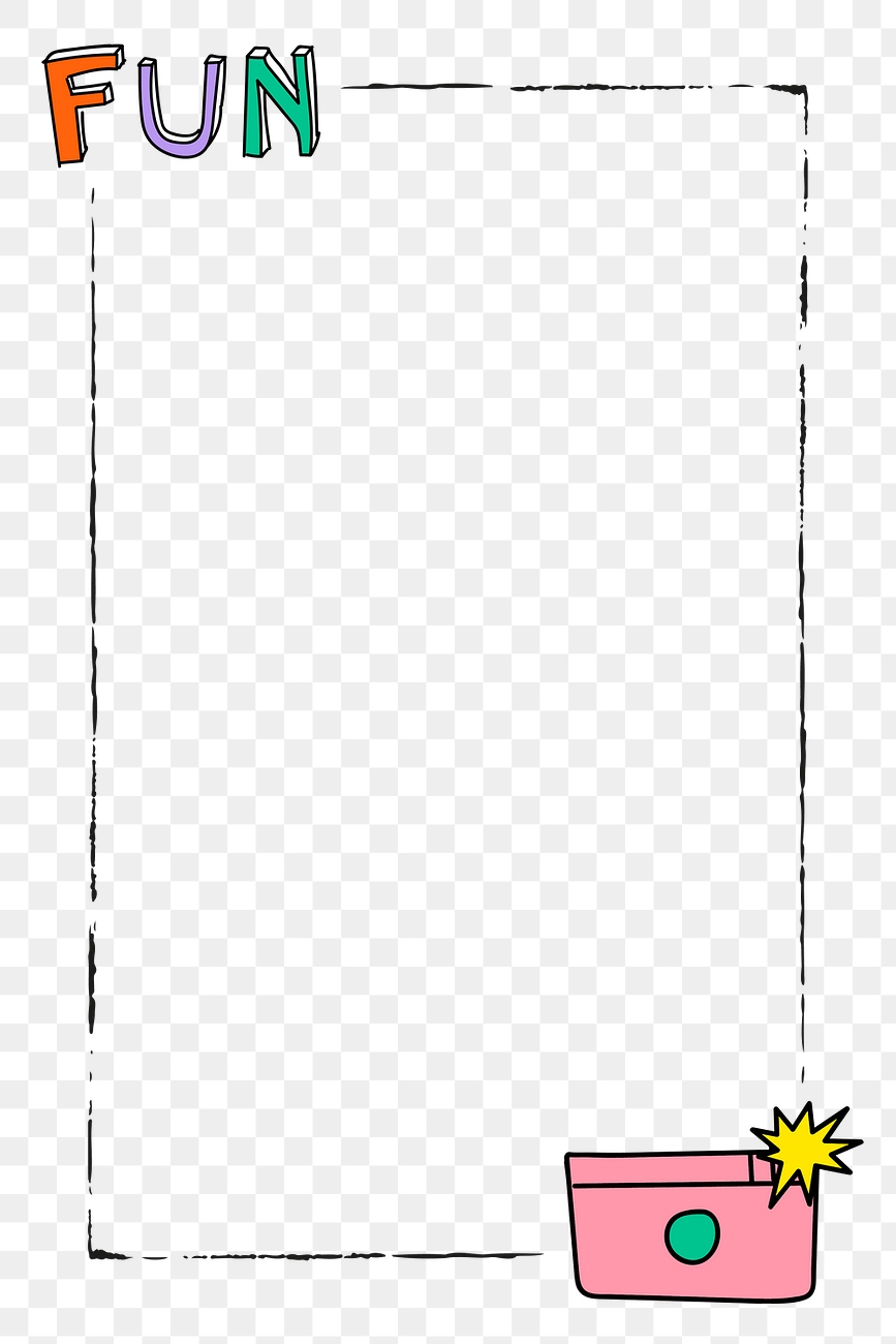 Colorful fun rectangle frame design | Premium PNG - rawpixel