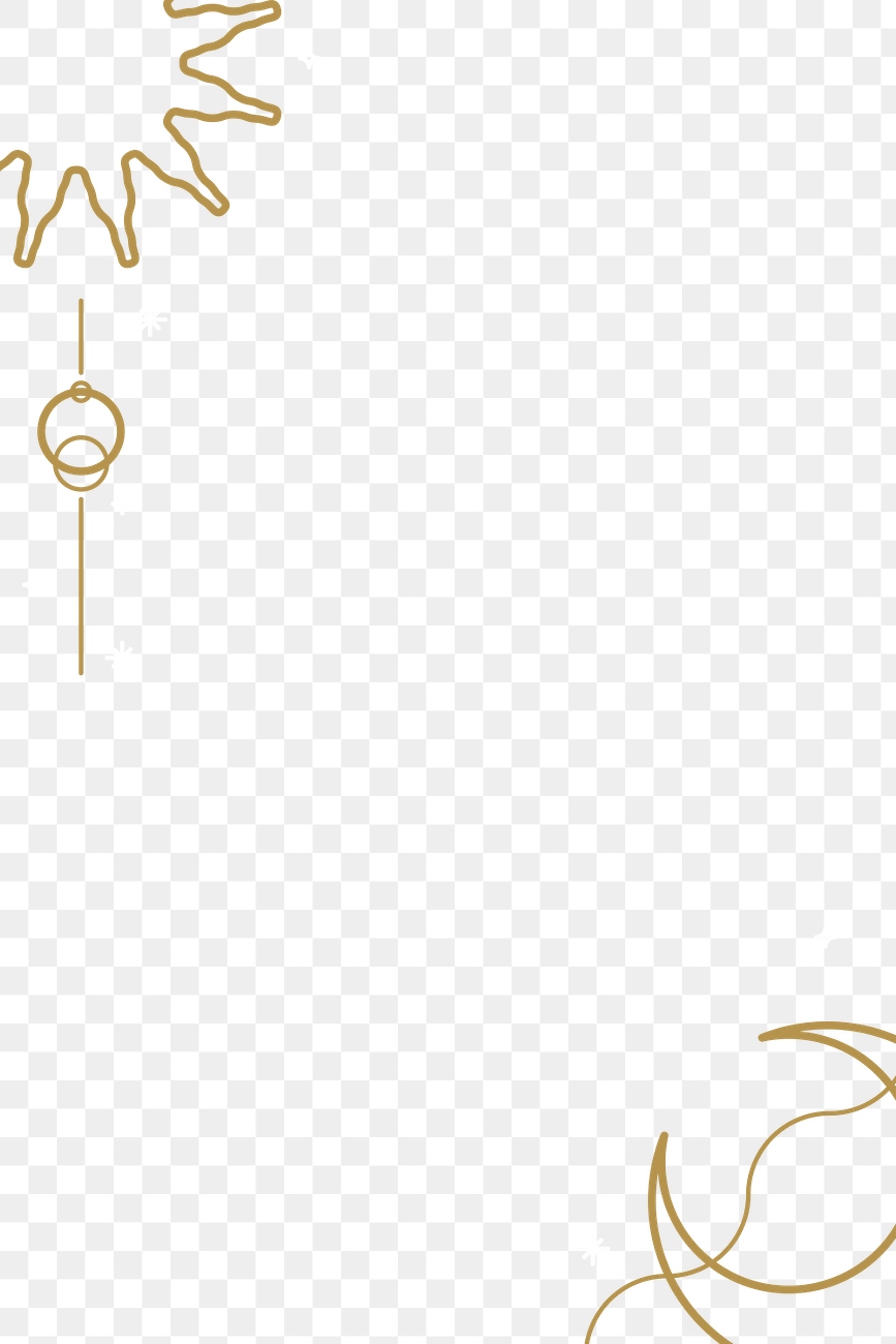 Gold moon and sun border | Premium PNG - rawpixel