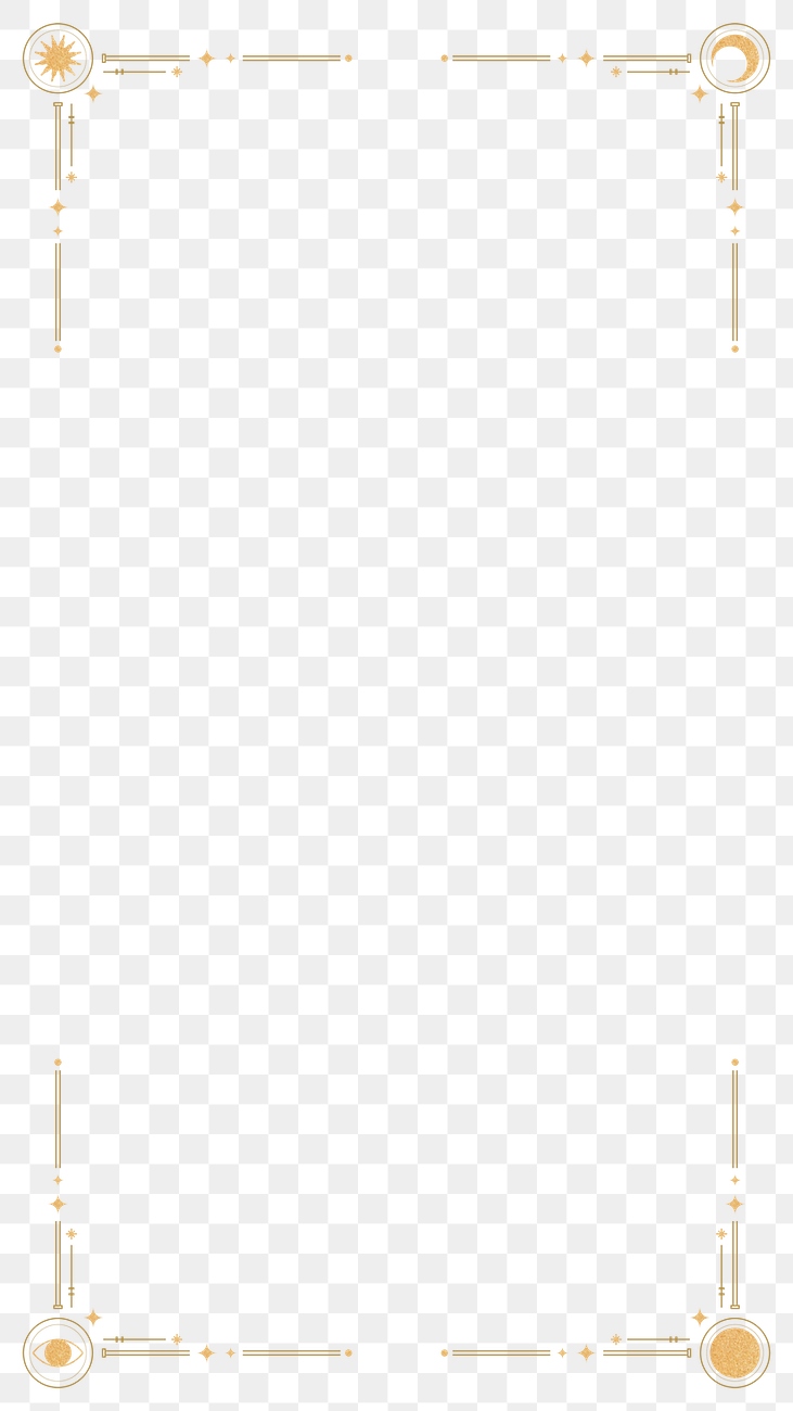 Gold sun and moon border | Premium PNG - rawpixel