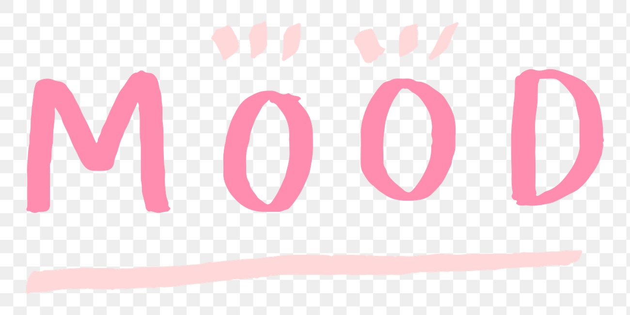 Mood doodle typography design element | Premium PNG Sticker - rawpixel
