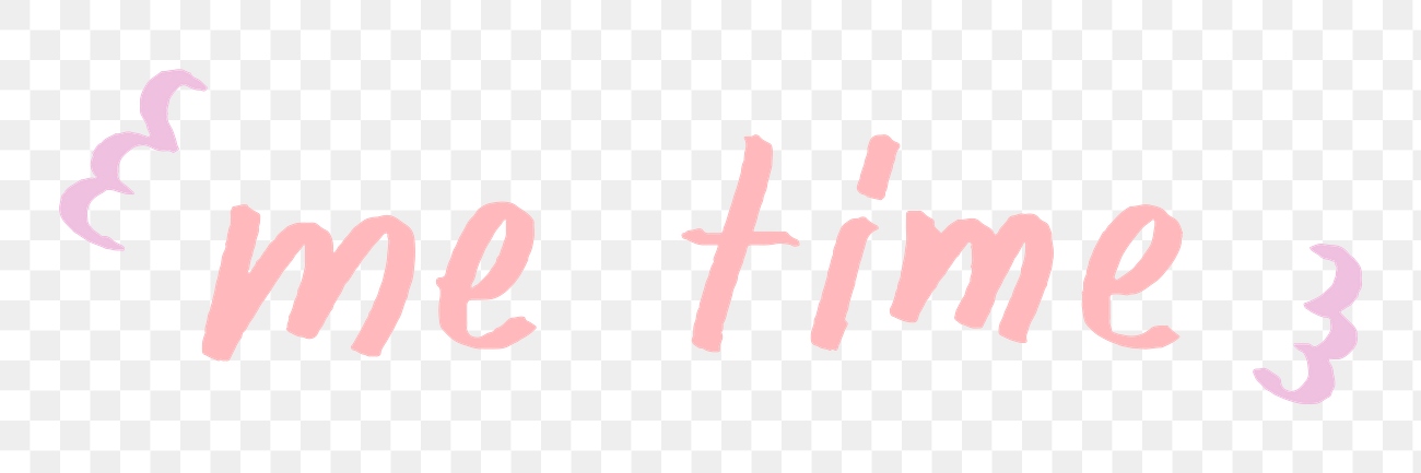 Me time doodle typography design | Premium PNG Sticker - rawpixel