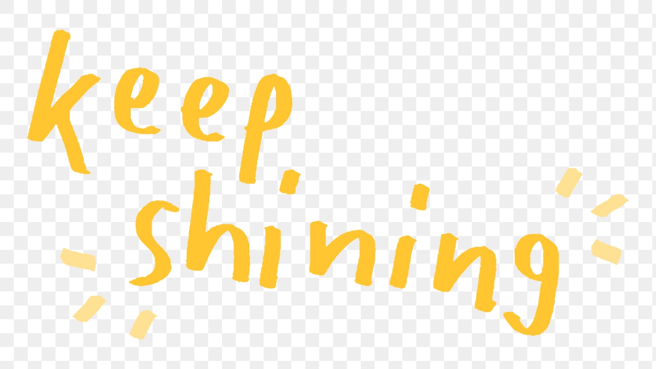 Keep shining doodle typography design | Premium PNG Sticker - rawpixel