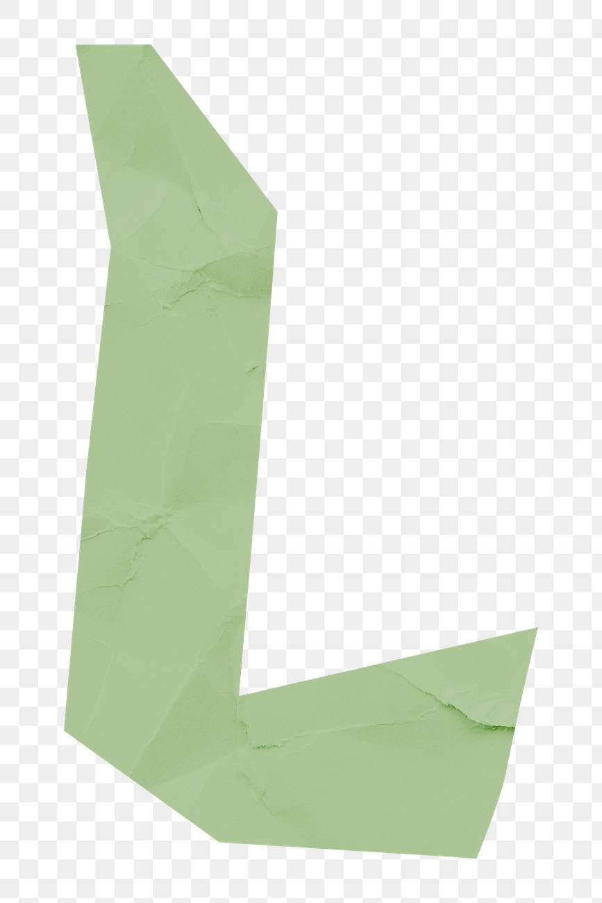 L letter paper cut png | Premium PNG Sticker - rawpixel