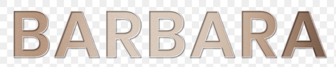 Barbara typography gold design element | Premium PNG Sticker - rawpixel