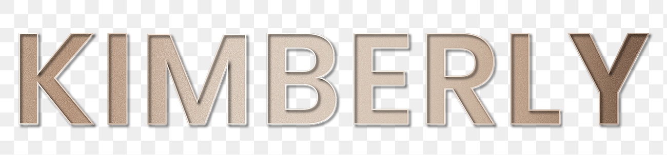 Kimberly typography gold design element | Free PNG Sticker - rawpixel
