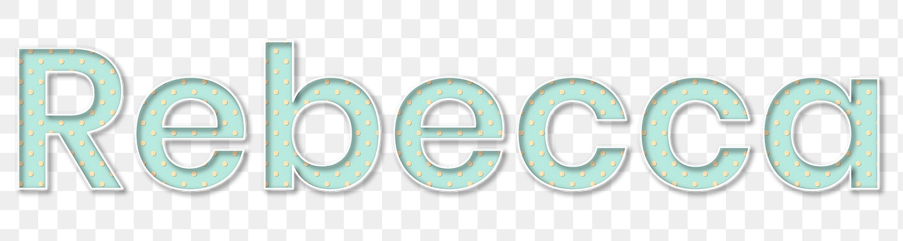 Rebecca png typography pastel script | Premium PNG Sticker - rawpixel