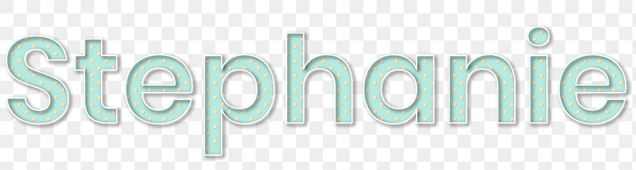 Stephanie png typography pastel script | Free PNG Sticker - rawpixel
