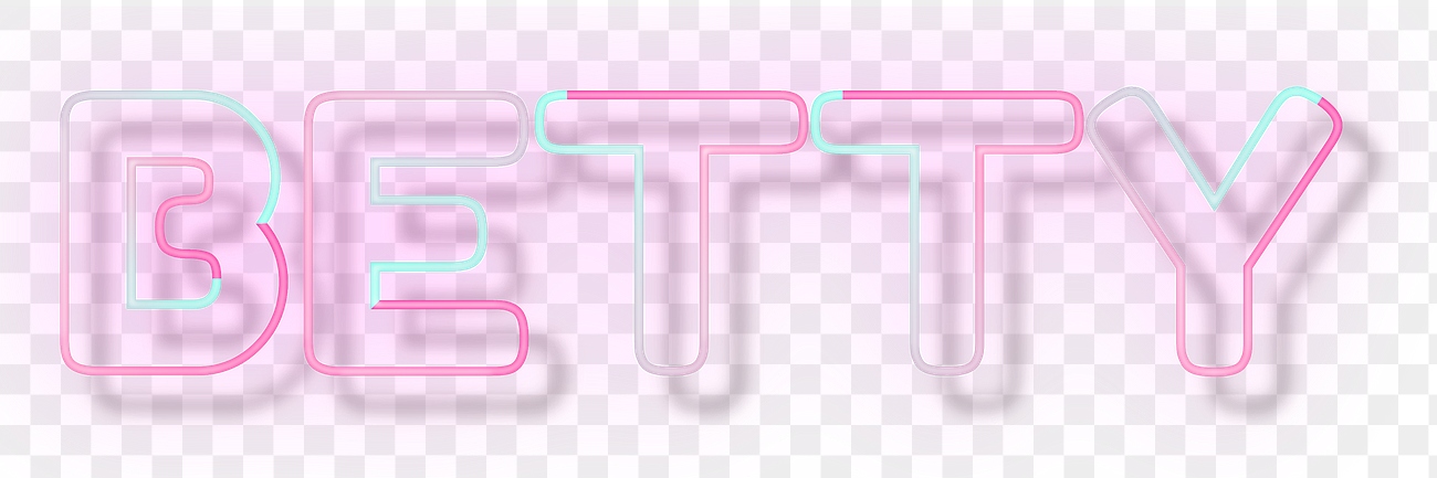 Betty neon name png font | Free PNG Sticker - rawpixel