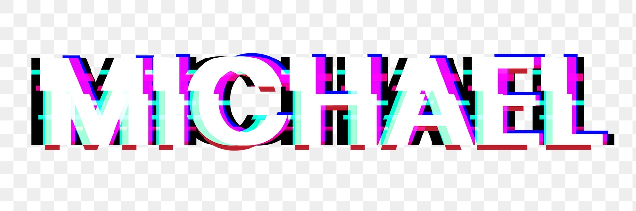 Michael name png glitch effect | Premium PNG - rawpixel