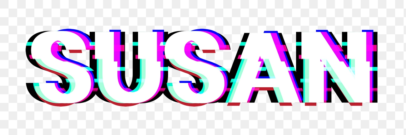 Png Susan name typography glitch | Premium PNG Sticker - rawpixel