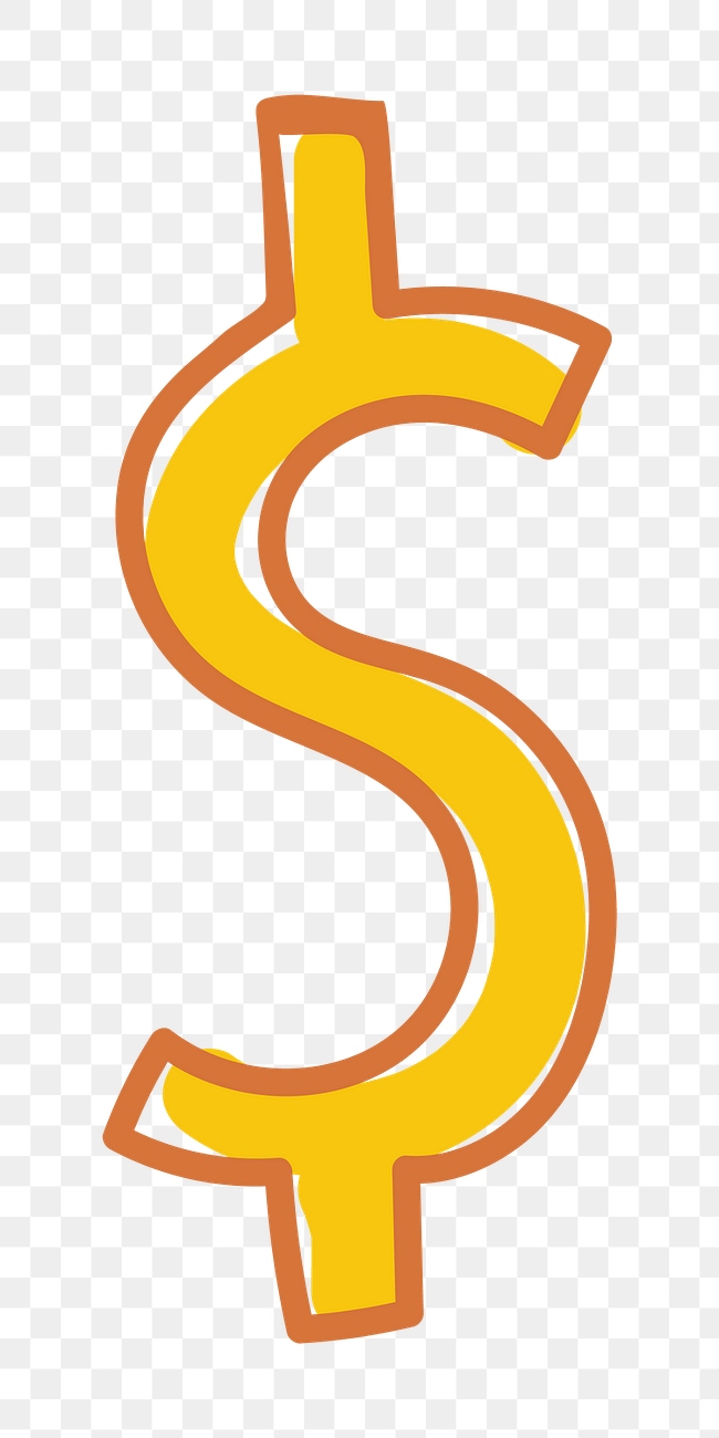 Hand drawn Dollar sign png | Premium PNG Sticker - rawpixel