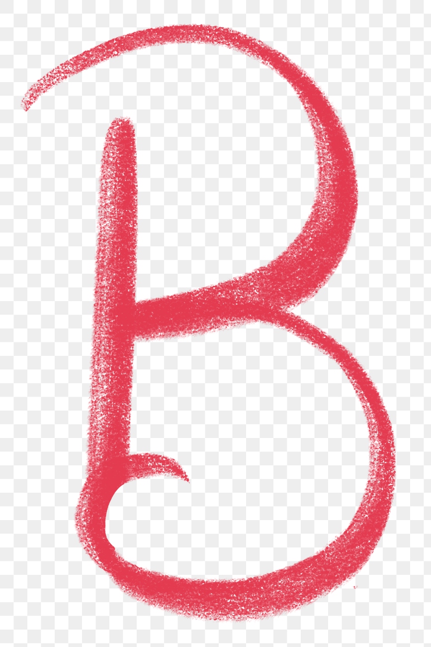 Letter B cursive typography png | Free PNG - rawpixel