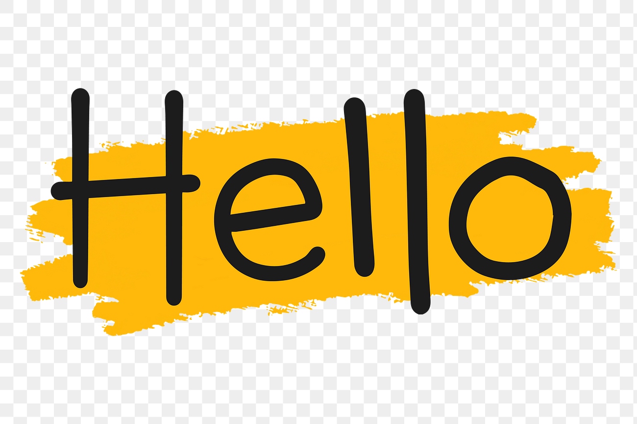 Hello greetings typography design transparent | Premium PNG Sticker ...