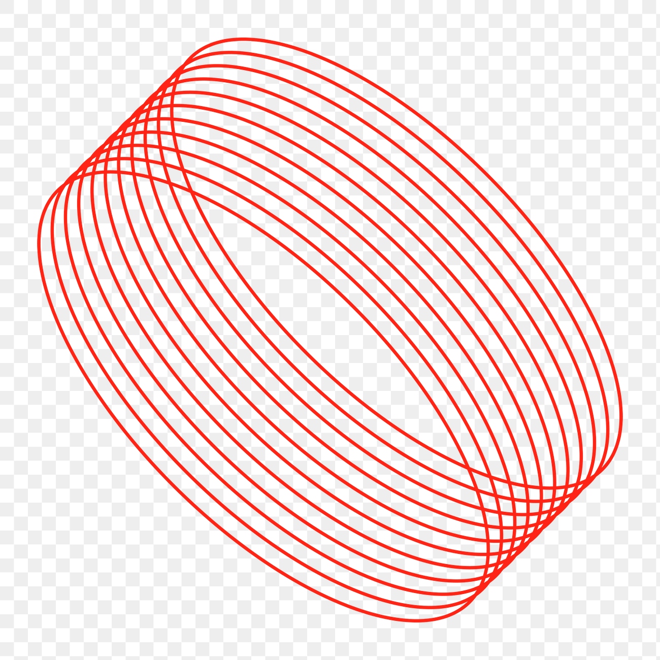 3D abstract red round shape | Premium PNG Sticker - rawpixel