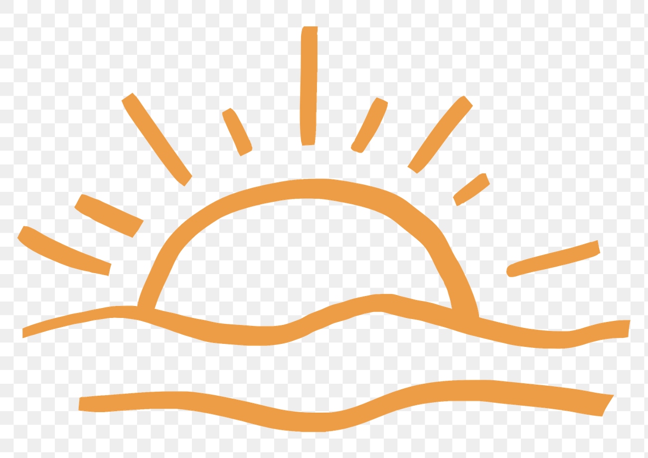 Sunset png cute summer doodle | Premium PNG Sticker - rawpixel