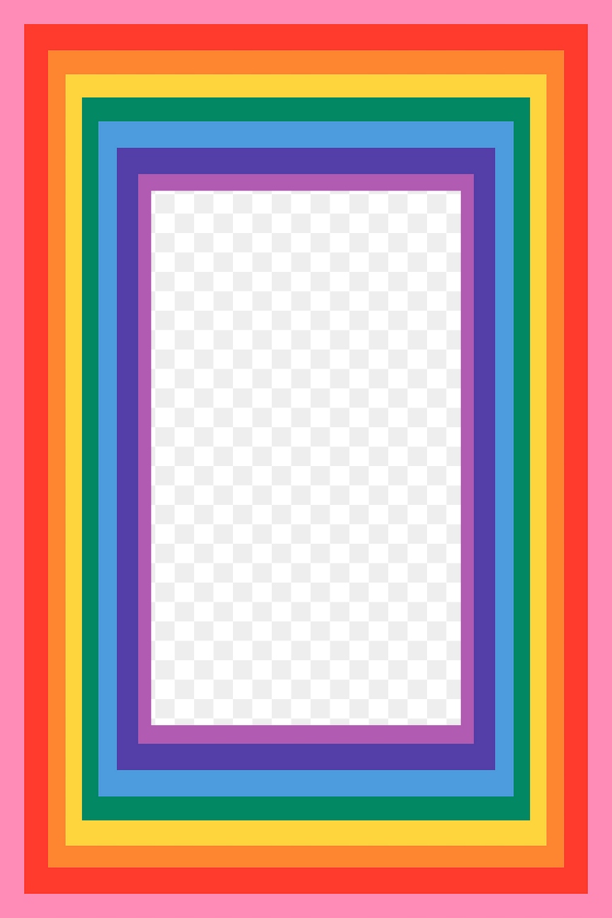 Rainbow frame png LGBTQ pride | Free PNG - rawpixel