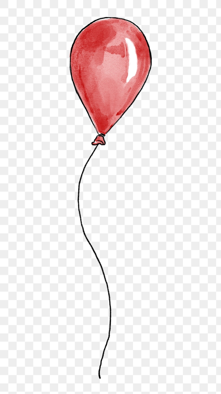 Balloon png hand drawn sticker | Premium PNG Sticker - rawpixel