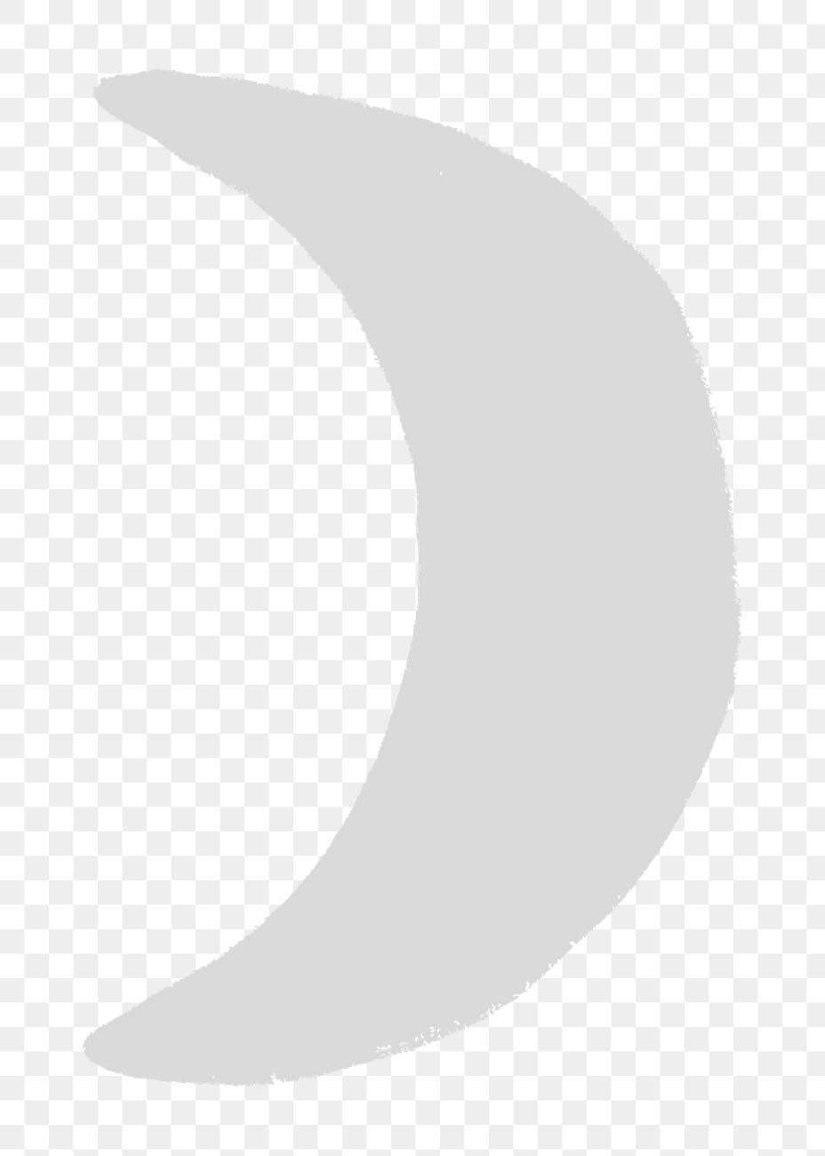 Space half moon gray png | Free PNG Sticker - rawpixel