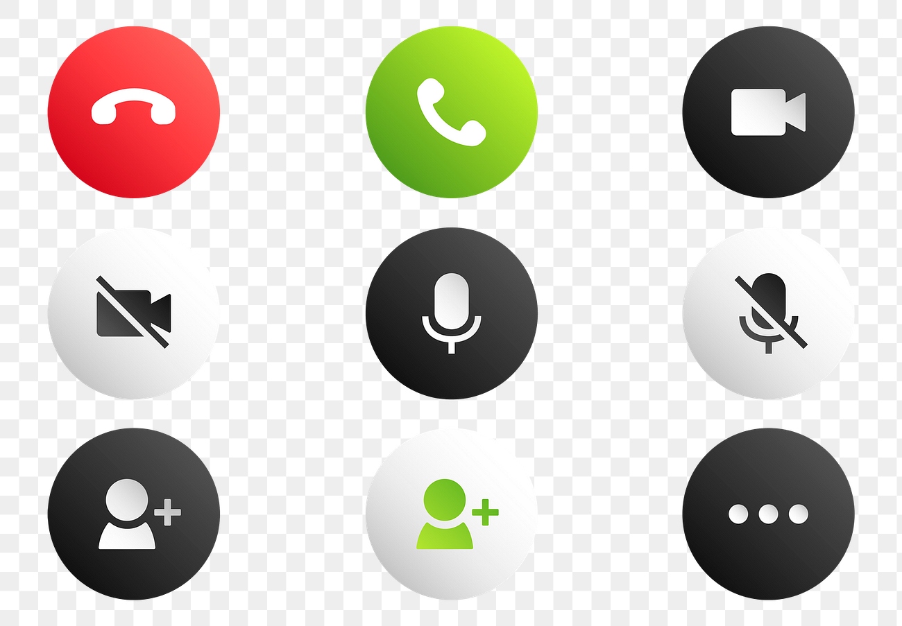 Smartphone call icon png set | Premium PNG - rawpixel