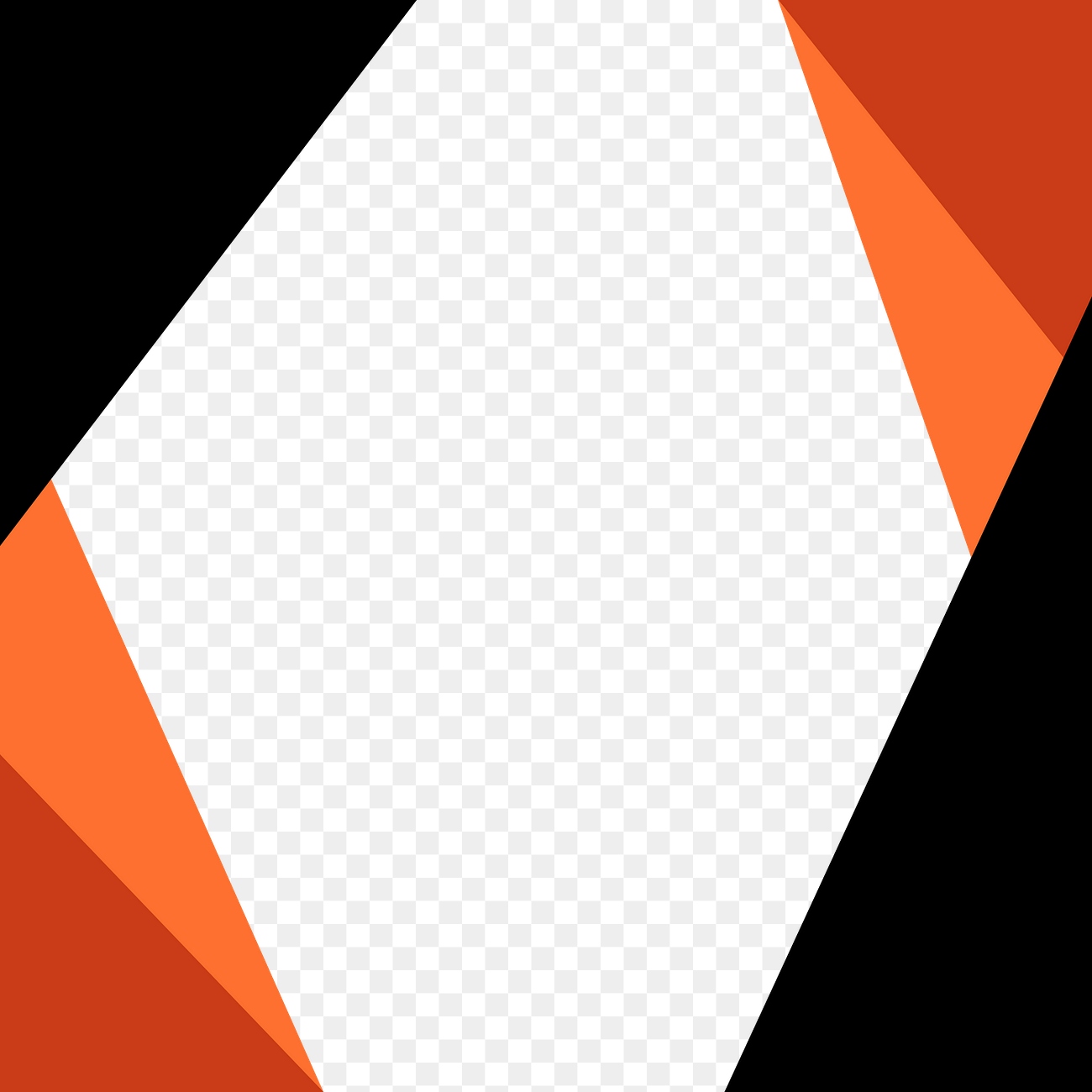 Orange and black frame transparent | Free PNG - rawpixel