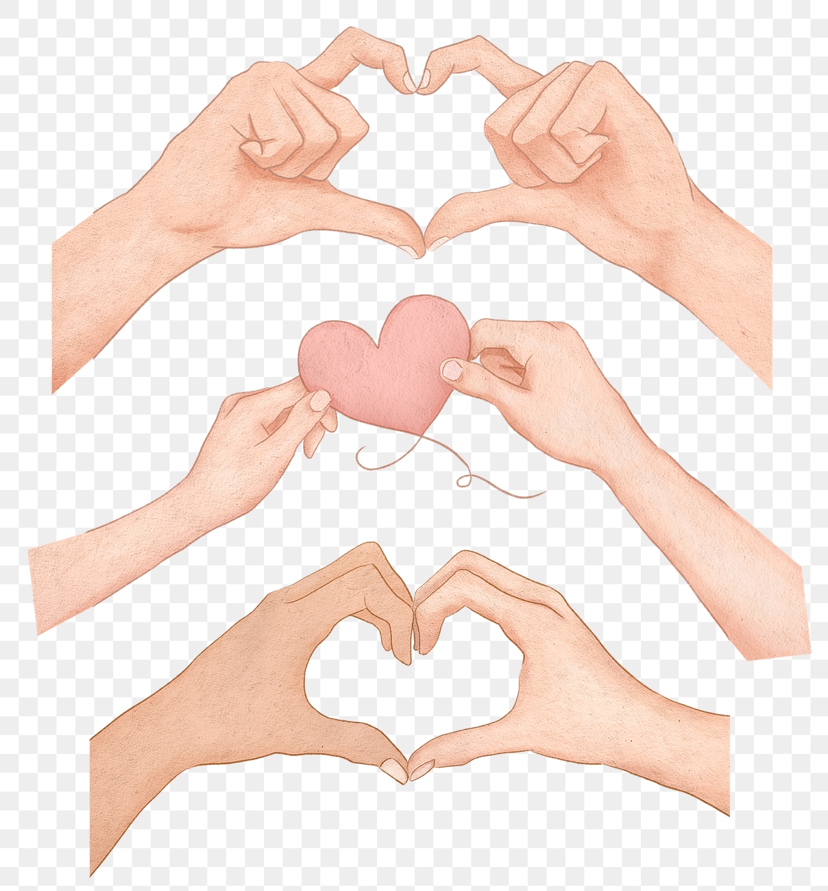 Couple hand gestures Valentine’s png | Premium PNG - rawpixel