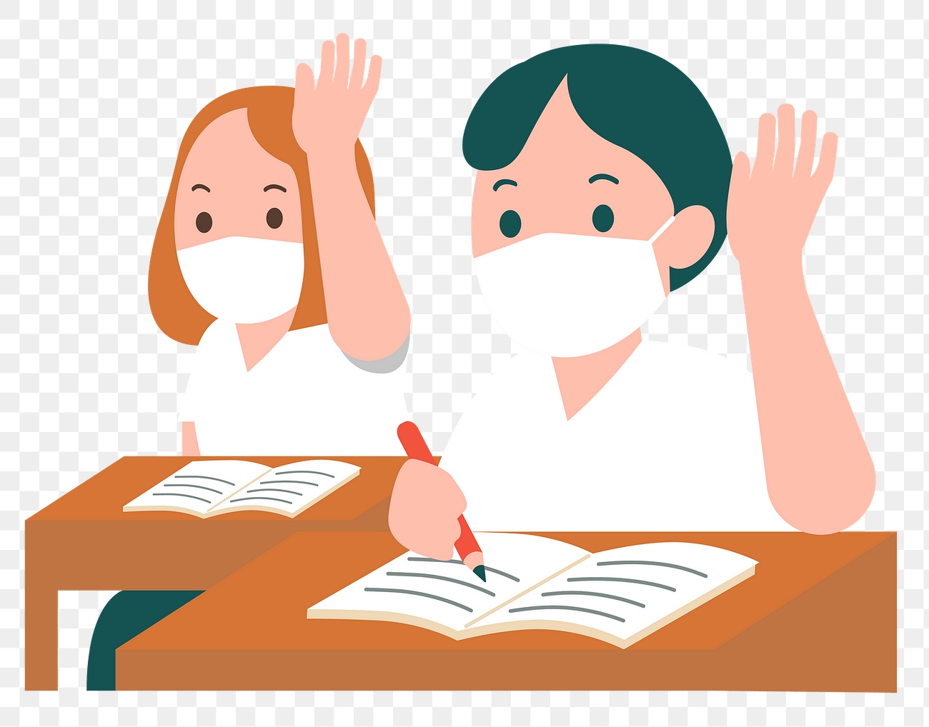 PNG students studying new normal | Premium PNG Sticker - rawpixel