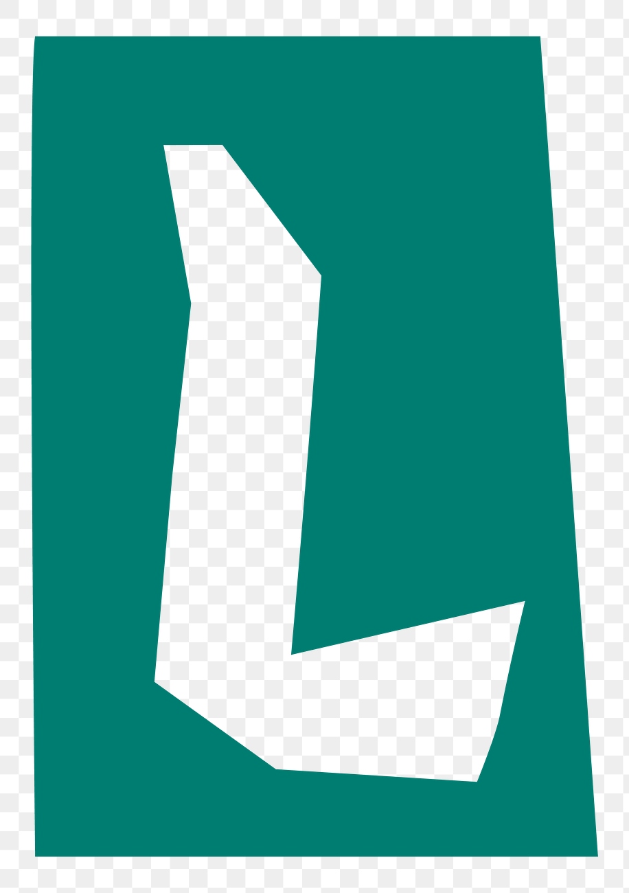 L letter paper cut alphabet | Premium PNG Sticker - rawpixel
