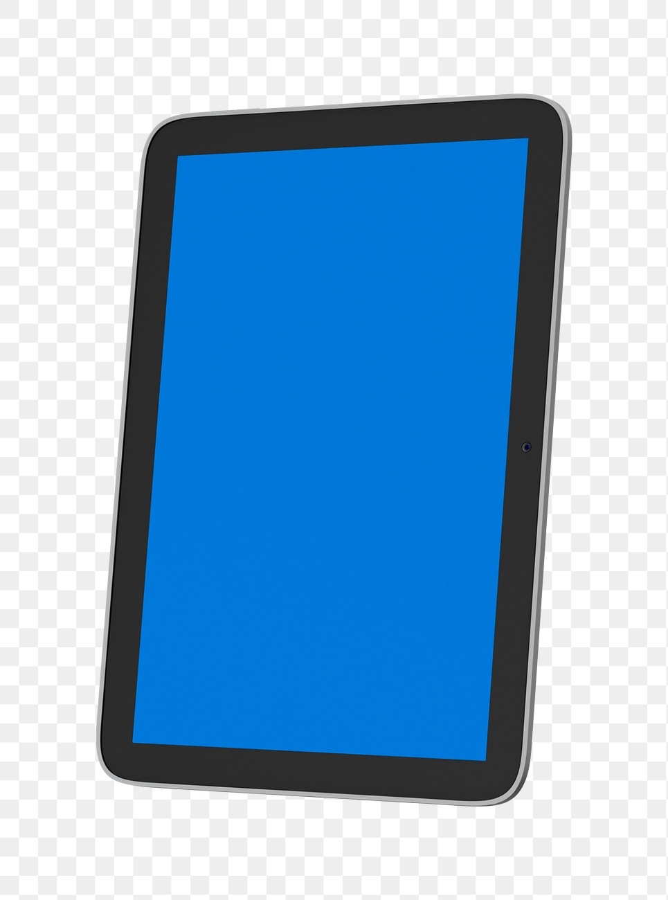 Black digital tablet with blue | Free PNG Sticker - rawpixel