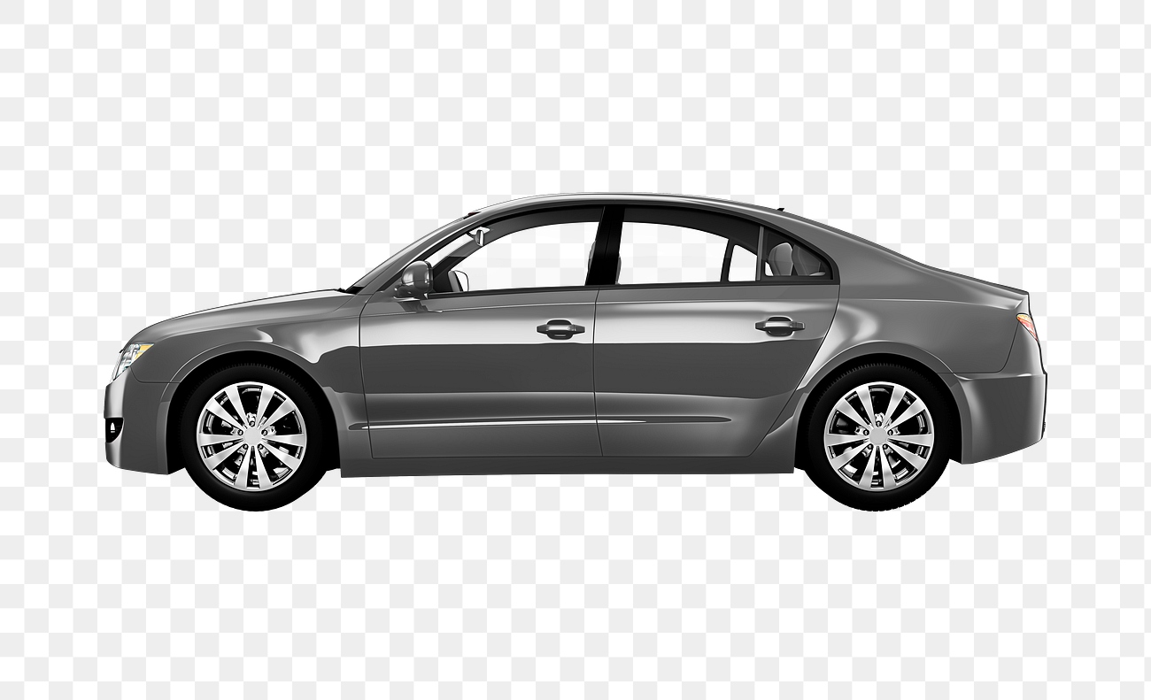 Silver sedan car | Free stock illustration | High Resolution graphic