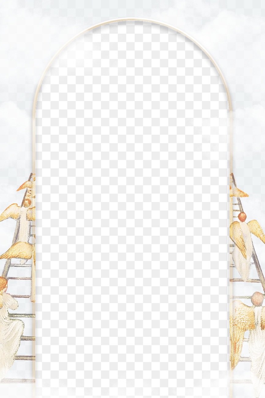 Vintage angel illustration frame design | Free PNG - rawpixel