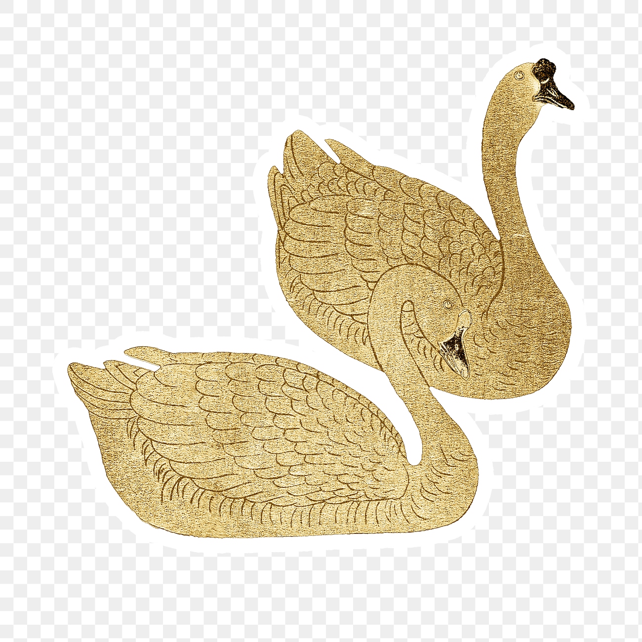 Golden goose sticker design element | Premium PNG Sticker - rawpixel