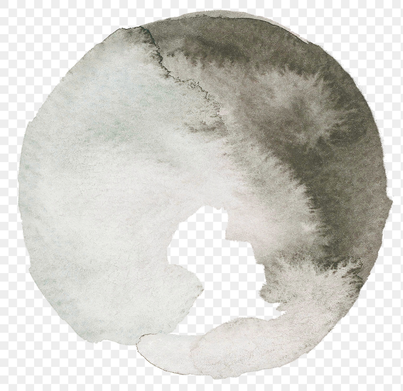 Gray watercolor smudge png | Free stock illustration | High Resolution ...