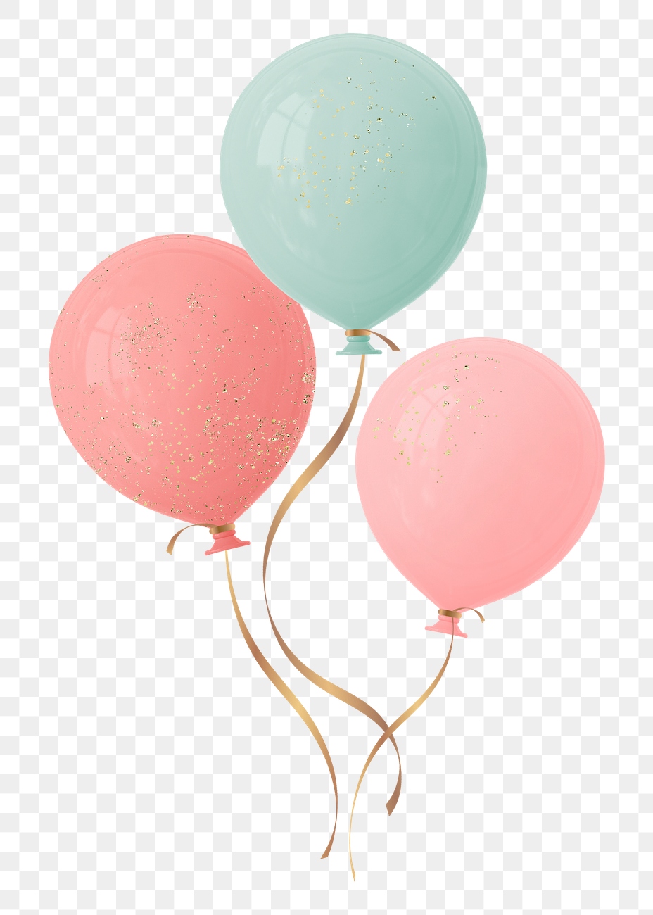 Balloons png sticker, 3d celebration | Premium PNG - rawpixel