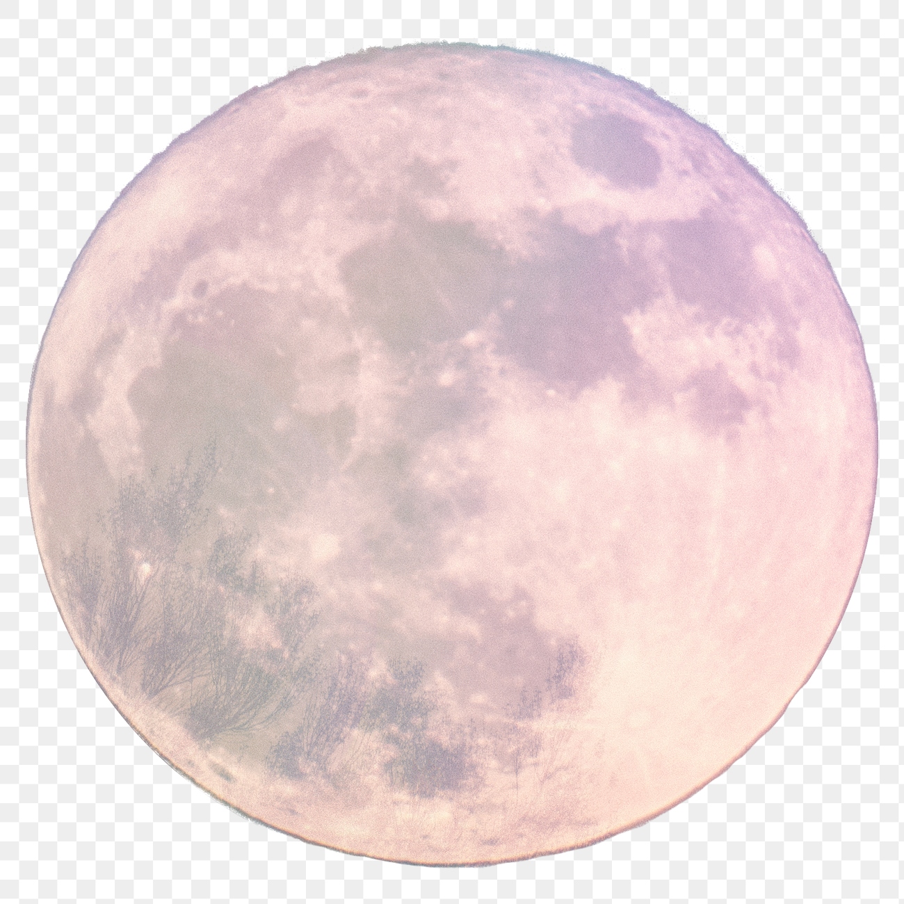 Pink moon png collage element, | Premium PNG - rawpixel