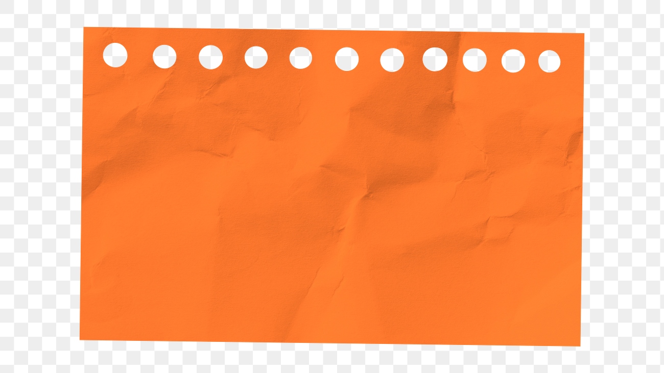 Orange notepaper png, crumpled texture, | Premium PNG - rawpixel