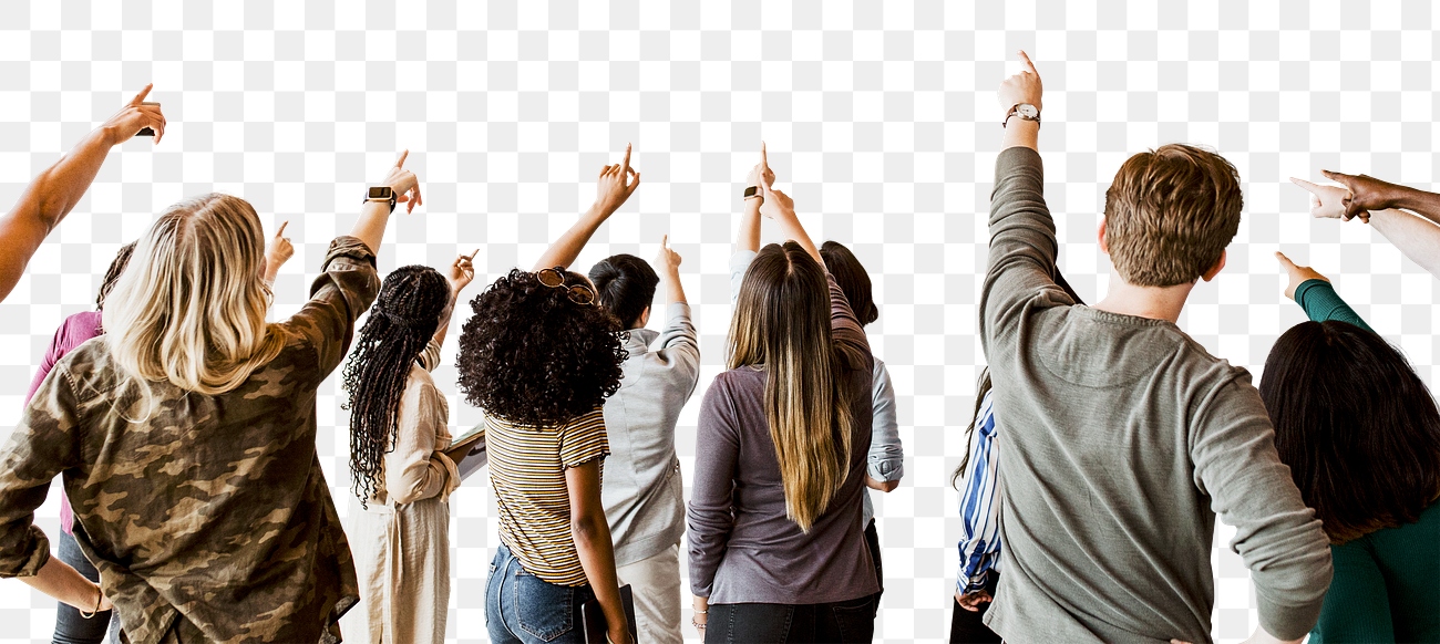 Pointing crowd png cut out, | Premium PNG - rawpixel