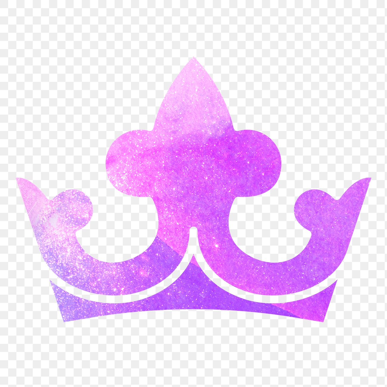Purple textured paper crown sticker design element | Free transparent ...