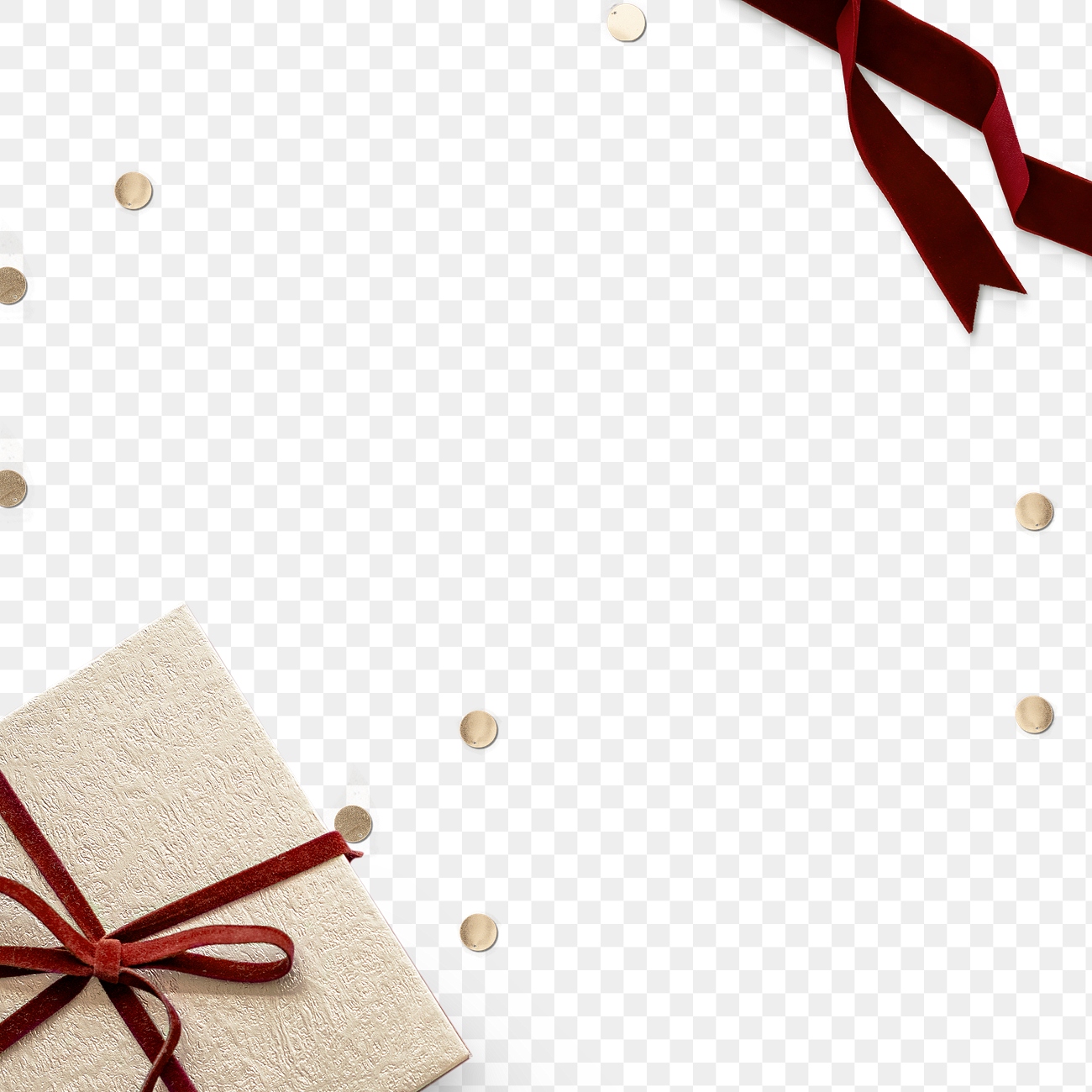 Christmas gift pattern png frame festive background