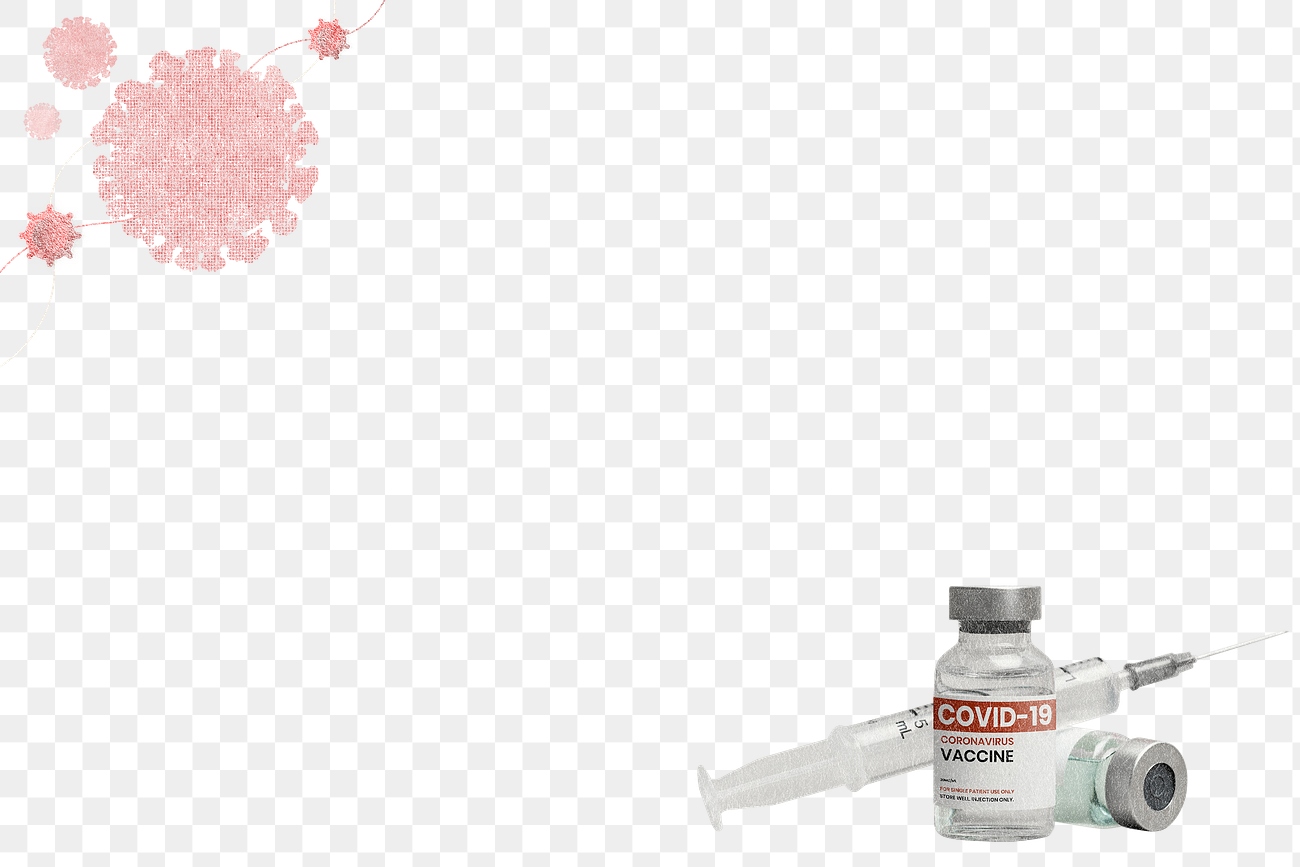 Coronavirus vaccine png border with… | Free stock illustration | High ...