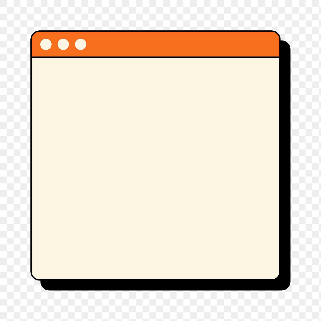 Browser window png frame, retro | Premium PNG - rawpixel